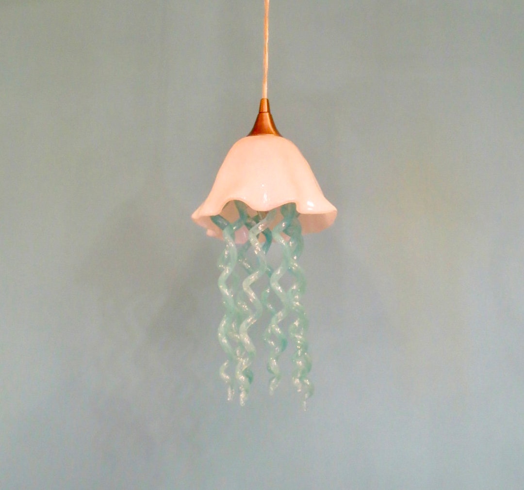Jellyfish Pendant Light / Chandelier / Blown Glass / Pendant Light ...