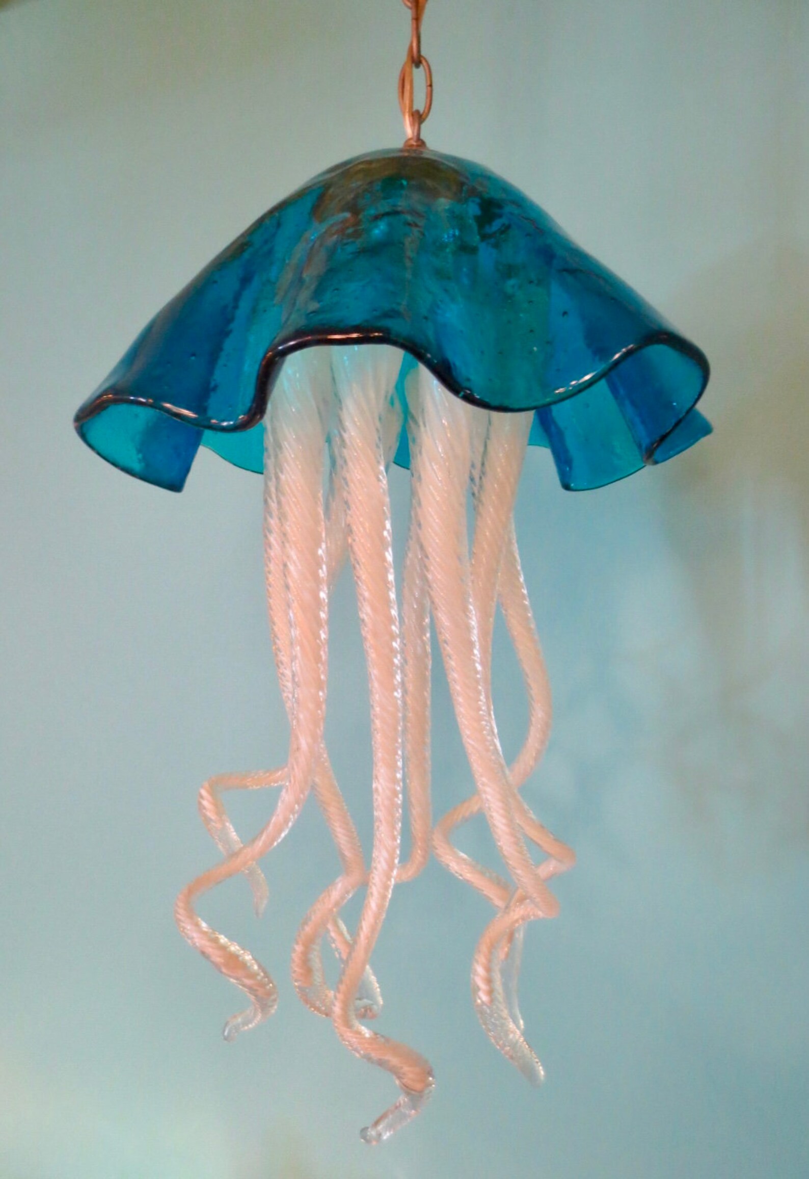 Jellyfish Pendant Light / Chandelier / Lighting / Blown Glass - Etsy