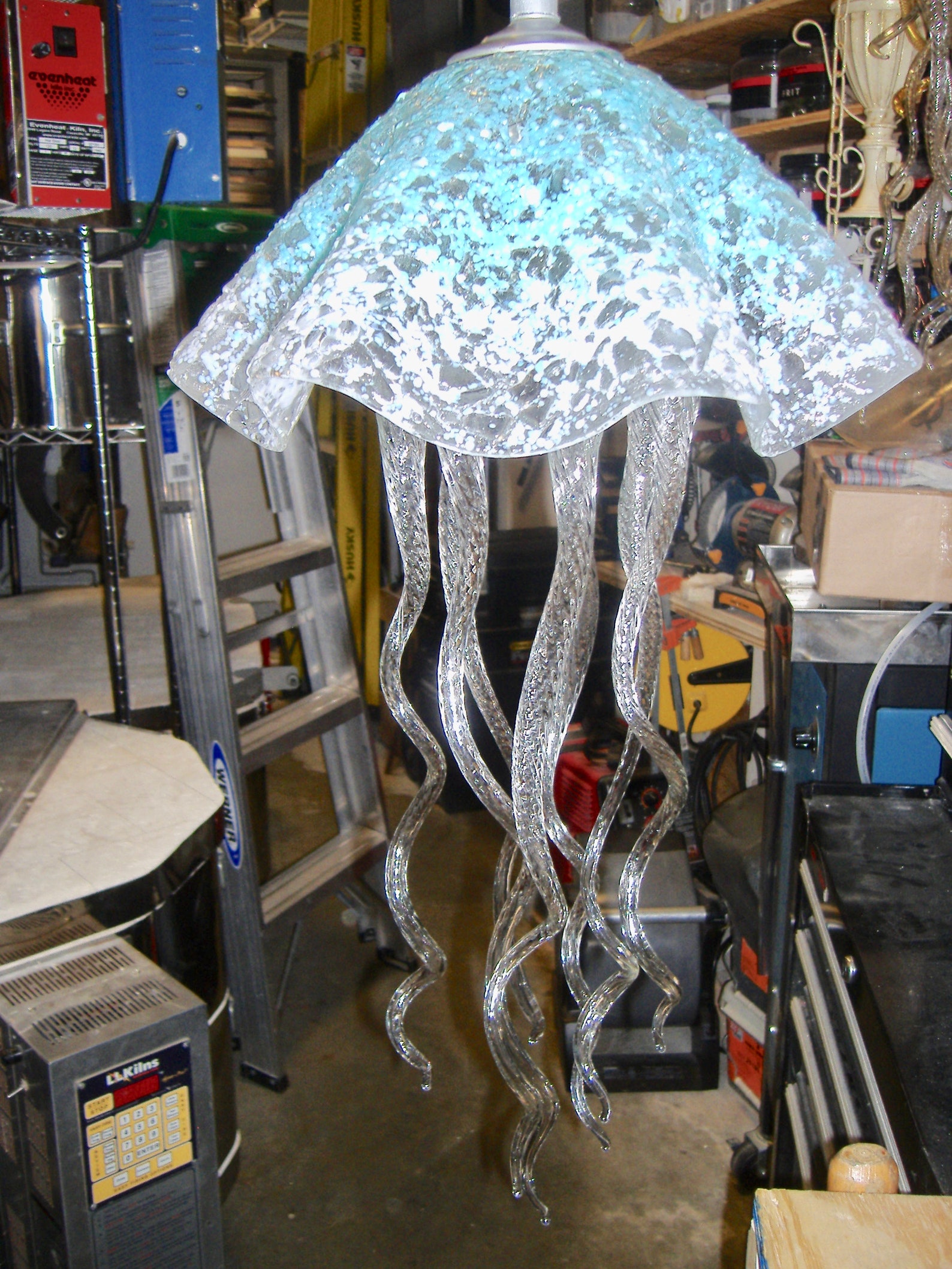 Jellyfish Pendant Light / Chandelier / Lighting / Blown Glass / Pendant ...