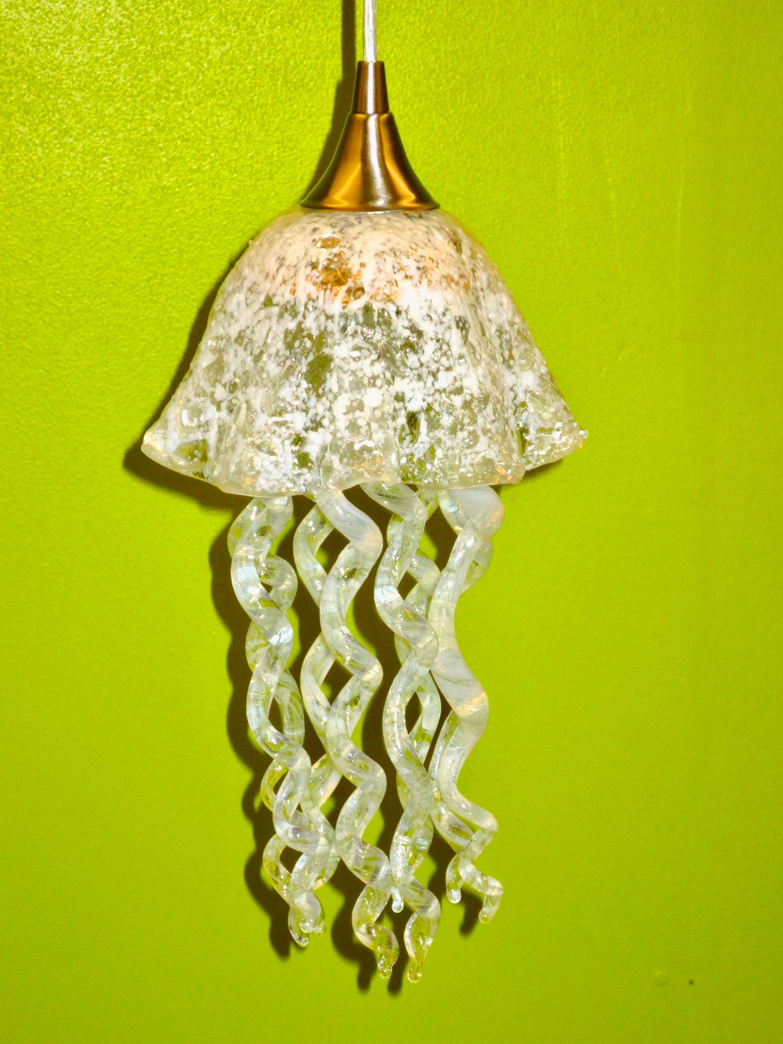 Jellyfish Pendant Light / Chandelier / Lighting / Blown Glass / White ...