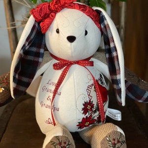 Bunny; Memory Bunny; Items Made of Loved Ones Clothing; Personalized ...