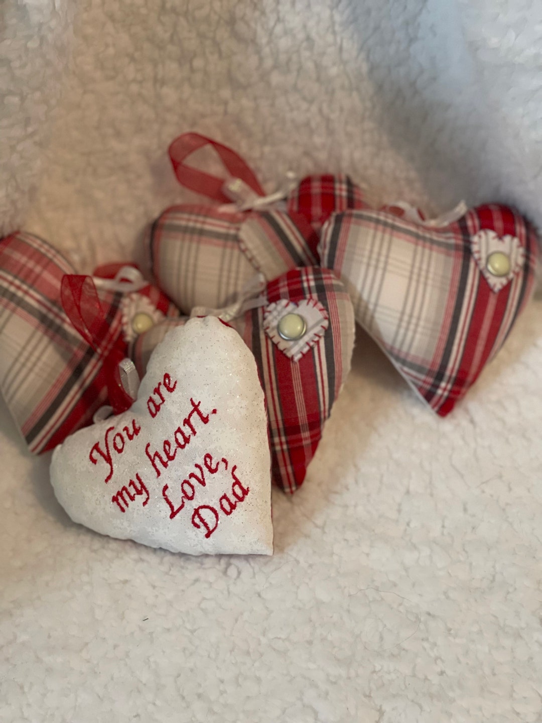 Memory Ornament Hanging Pillow; Fabric Ornament Made Out of Loved One's ...
