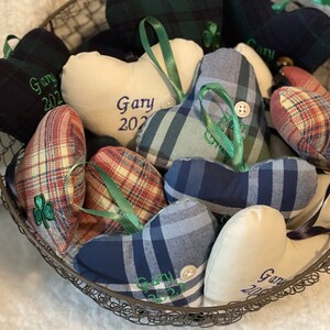 Memory Ornament - Hanging Pillow; Fabric Ornament Made Out of Loved One ...