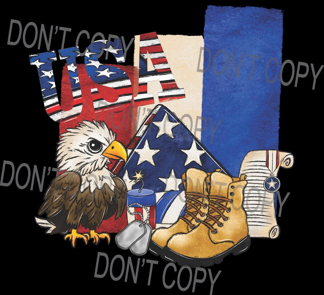 America USA Patriotic Red White Blue Shirt Design, Instant Digital ...