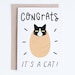 New Cat Cards Printable Congratulations Card Purrito | Etsy