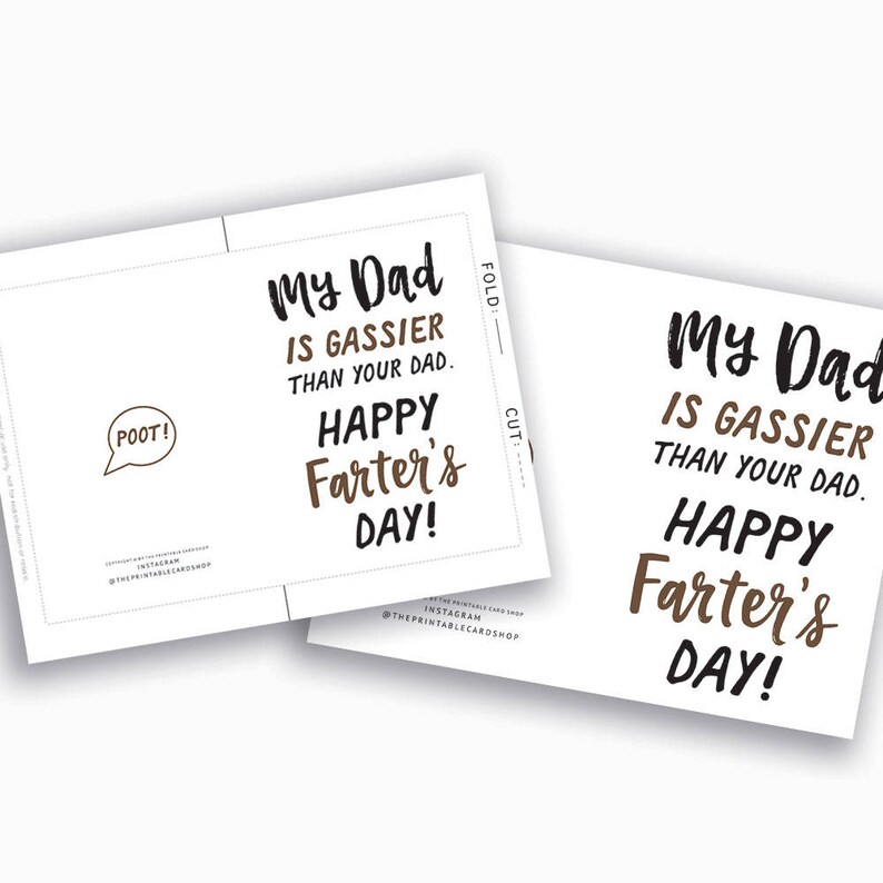 Fathers Day Cards Instant Download Funny Father's Day - Etsy