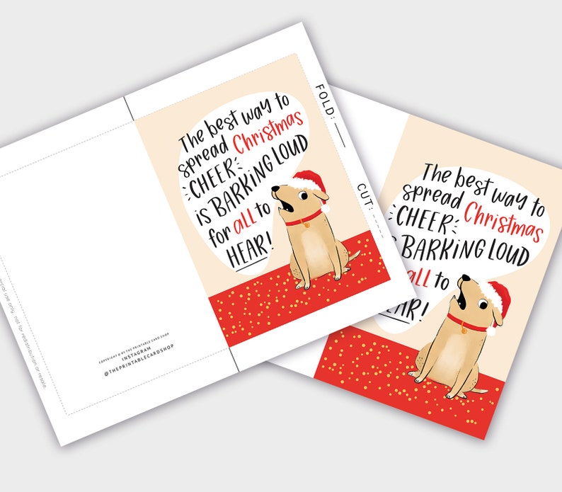 Funny Dog Christmas Cards From the Dog Printable Christmas - Etsy