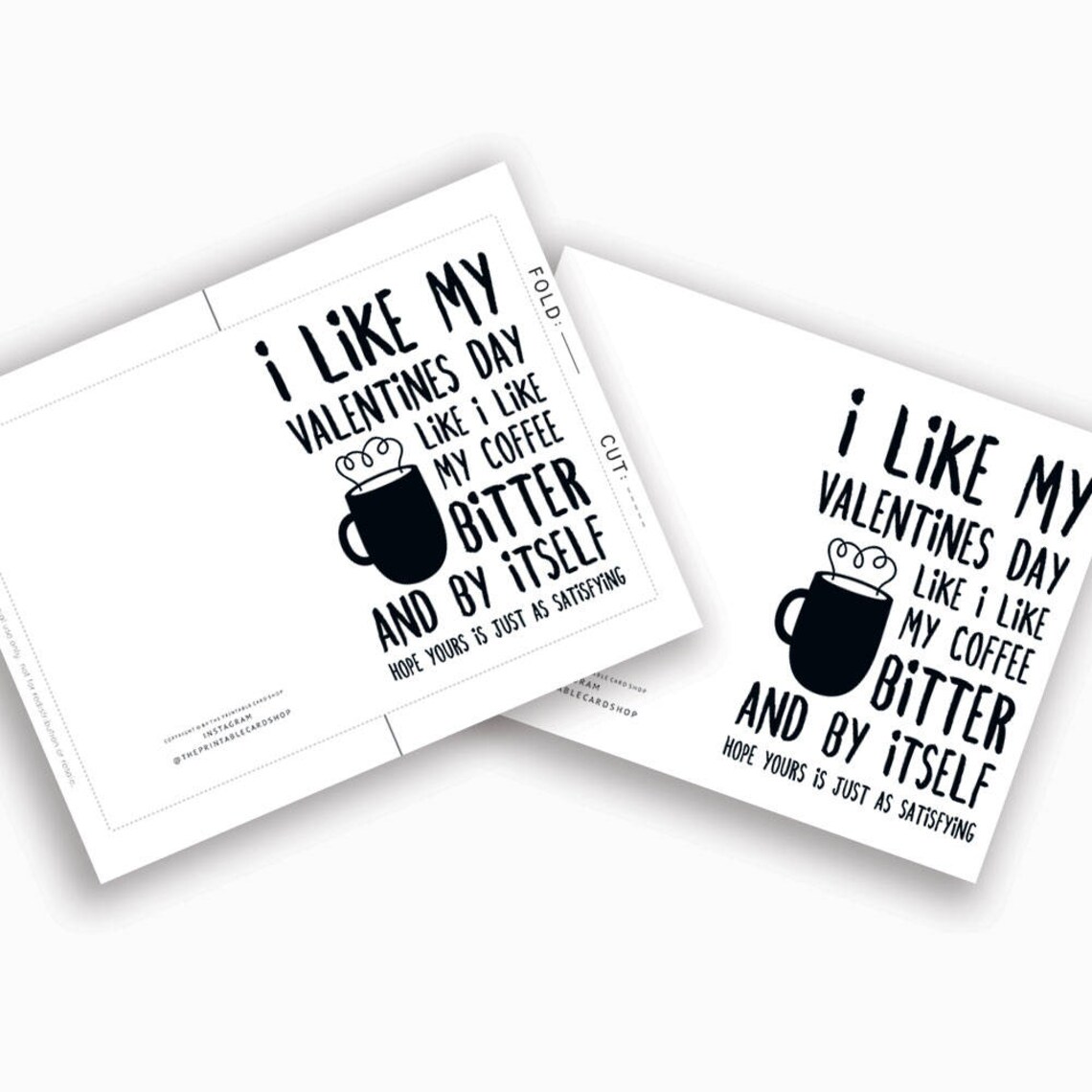 Anti Valentine's Day Cards Printables, Funny Single Valentines Card ...
