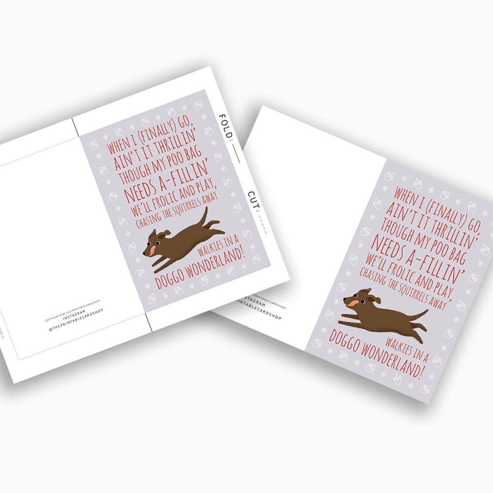 Pet Holiday Card, Printable Christmas Cards From the Dog, Funny Doggo ...