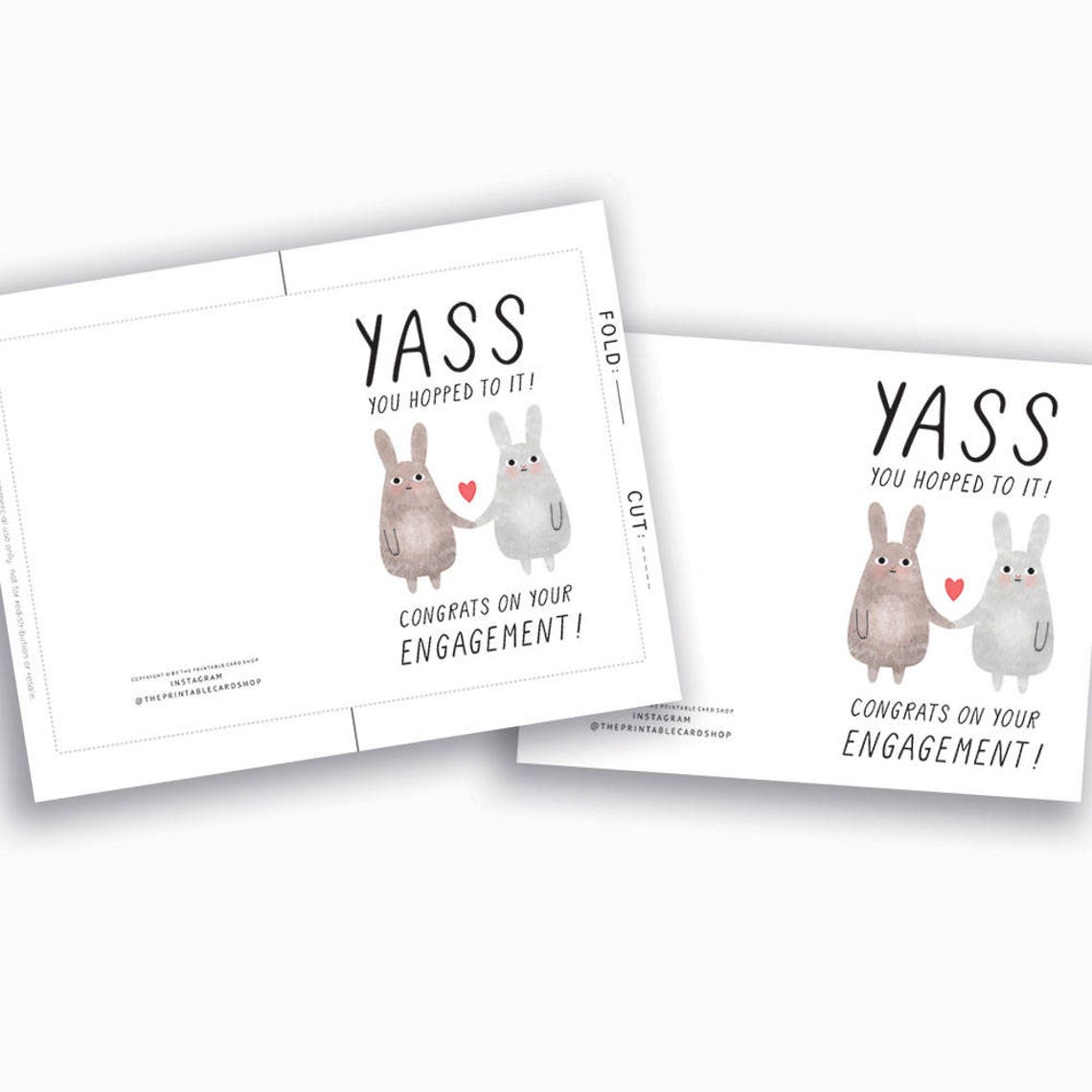 Printable Engagement Cards, Digital Congratulations Cards, Congrats ...