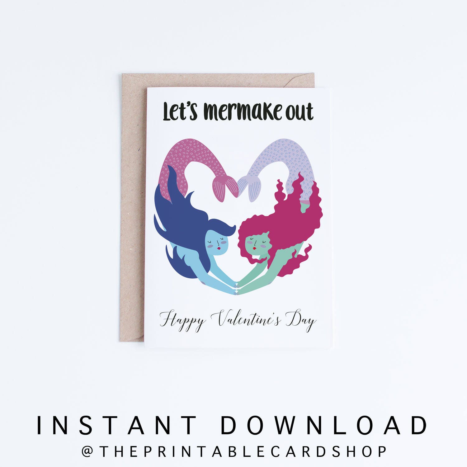 Printable Valentine's Day Cards, Lesbian Valentines Card Instant ...