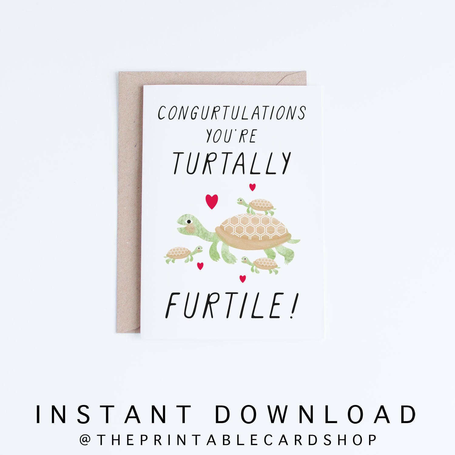 Pregnancy Cards Instant Download, Expecting Printable Card ...