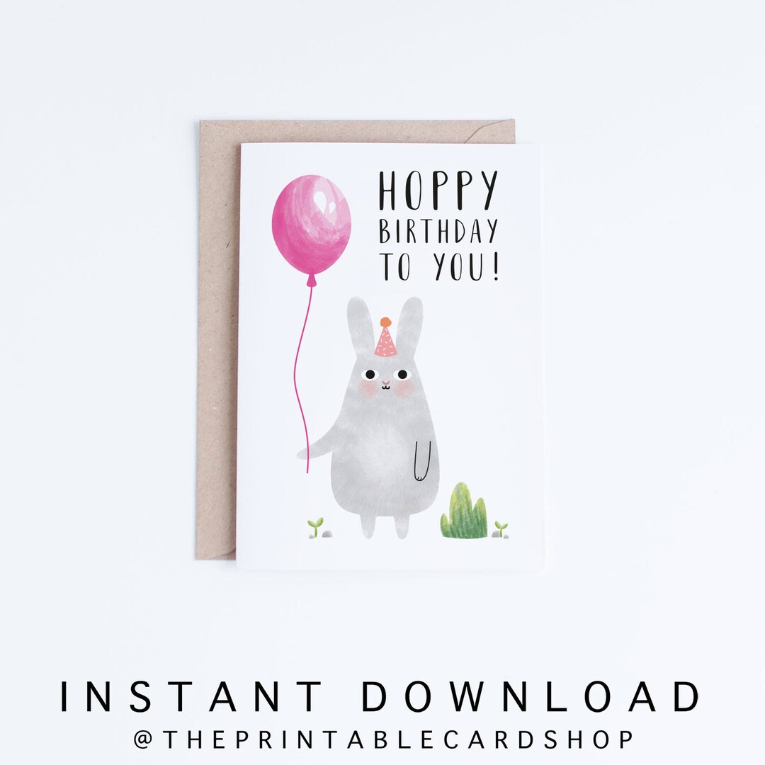 Printable Birthday Cards, Girls Birthday Card Instant Download ...