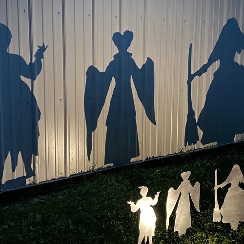 Halloween Yard Stakes Shadow Caster Metal Art Halloween - Etsy