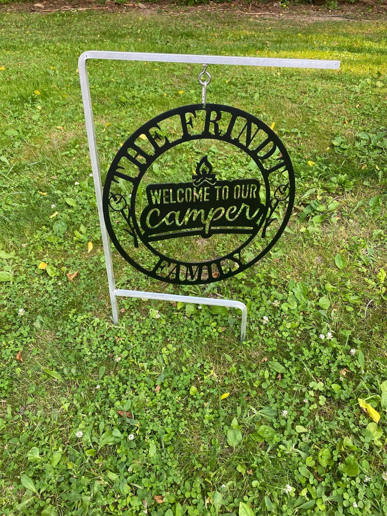 Metal Sign Post, Camp Sign Post, Yard Stake, Custom Sign Post, Small ...
