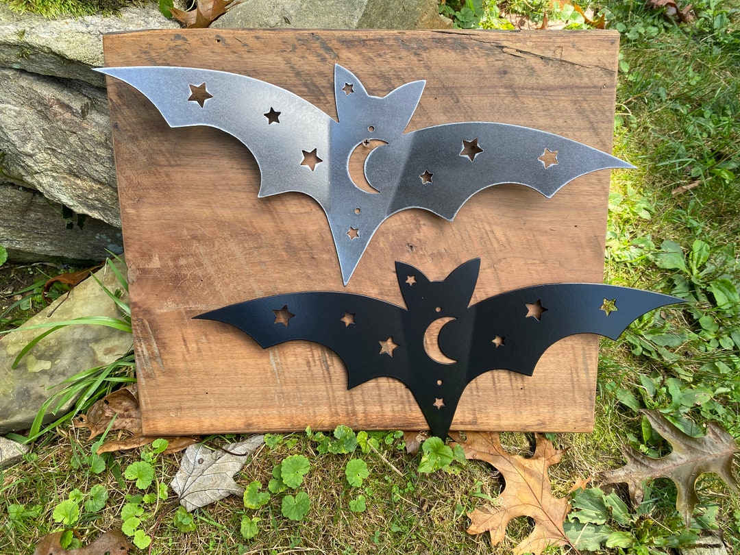 Metal Bat Wall Art, 3d Bat, Halloween Decor, Bat Art, 3d Wall Art ...