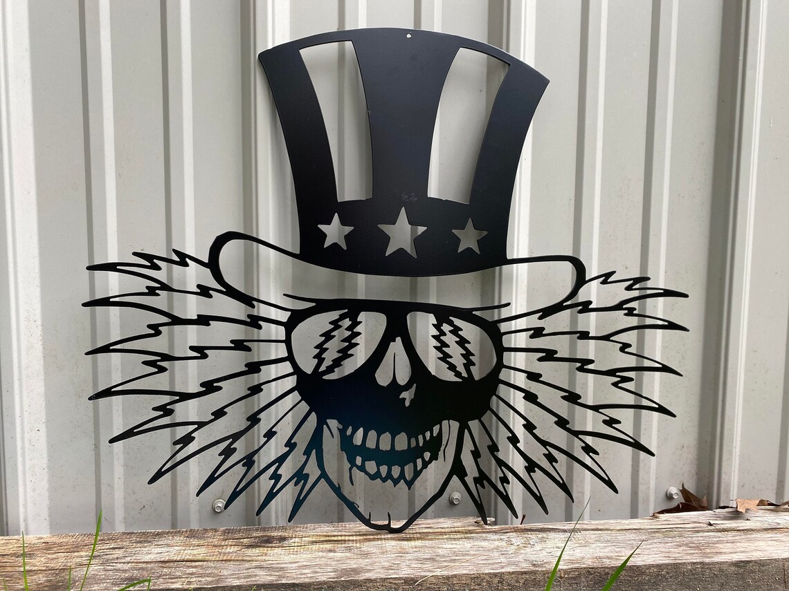 Metal Grateful Dead Uncle Sam, Dead Head, Metal Wall Art, Dead Head Art ...