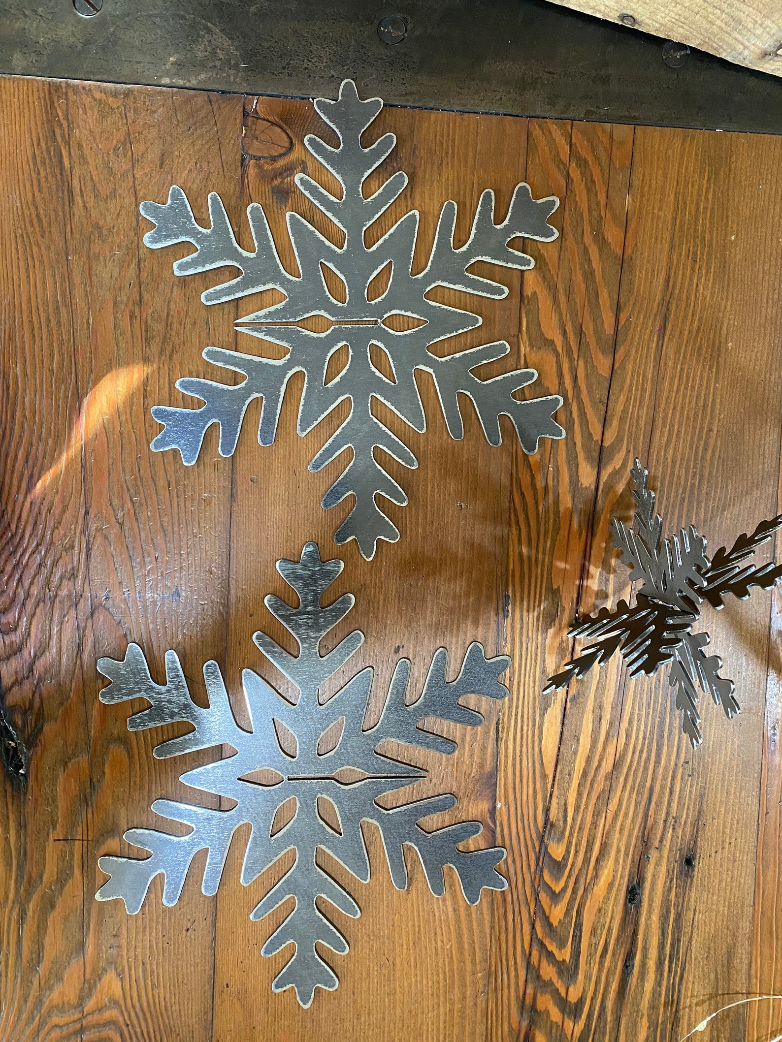 Metal Snowflakes, 3d Snowflake, Holiday Decor, Metal Christmas Decor ...
