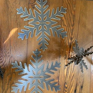 Metal Snowflakes, 3d Snowflake, Holiday Decor, Metal Christmas Decor ...