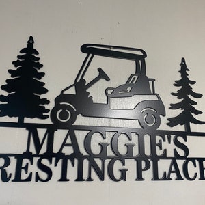 Custom Metal Golf Cart Sign | Parking Sign | Personalized Sign | - Etsy