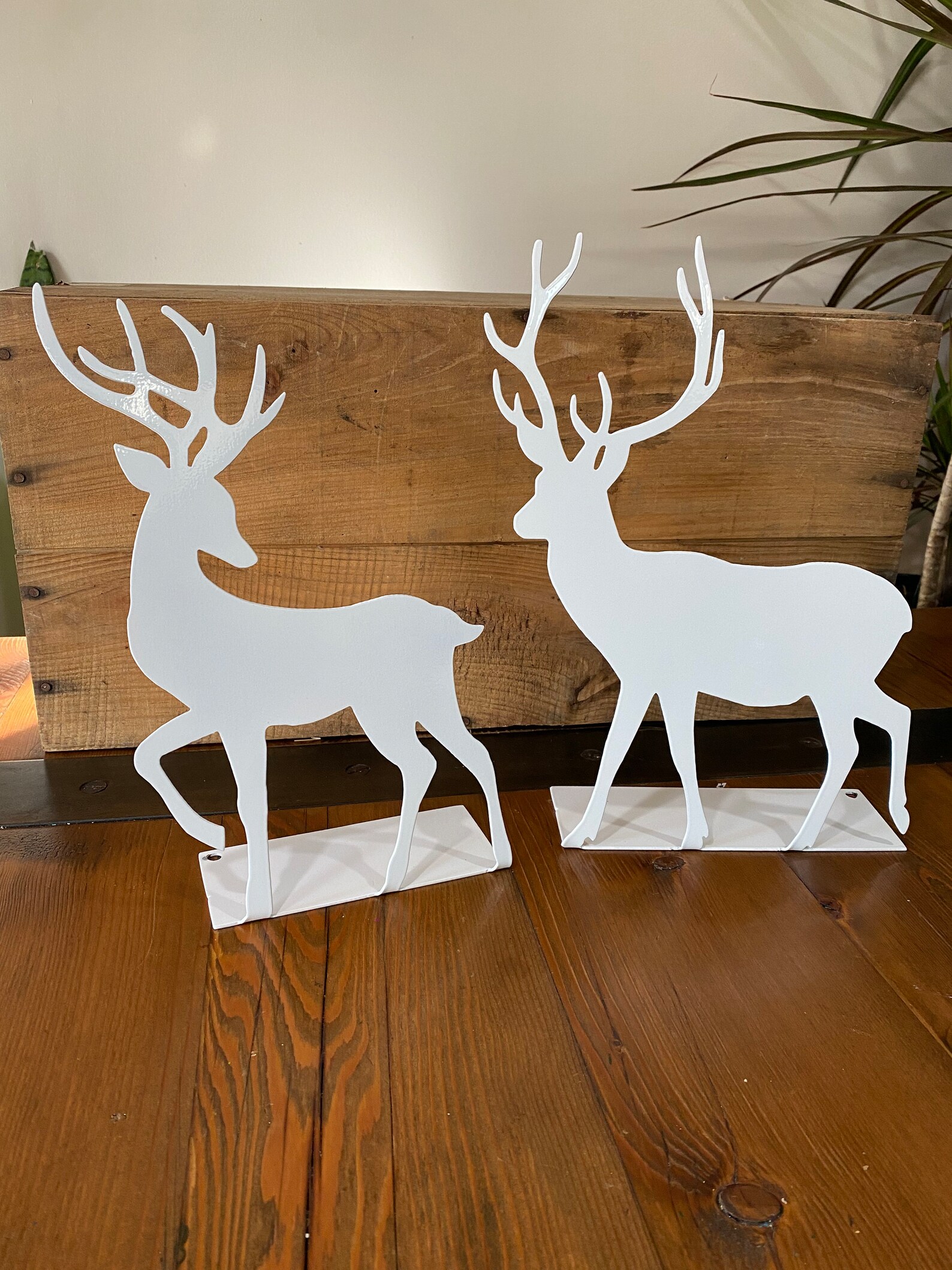 Metal Reindeer Decor, Standing Reindeer, Deer, Metal Art, Winter and ...