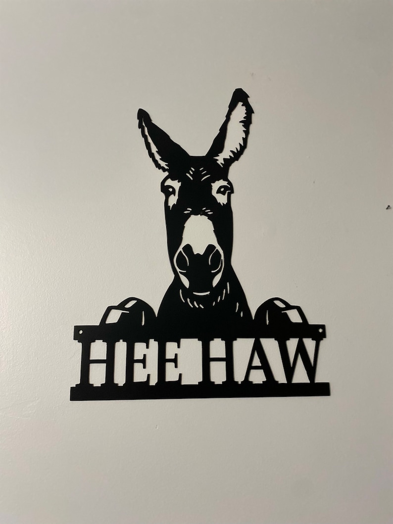 Donkey Wall Art Metal Sign Custom Donkey Farm Sign Name - Etsy