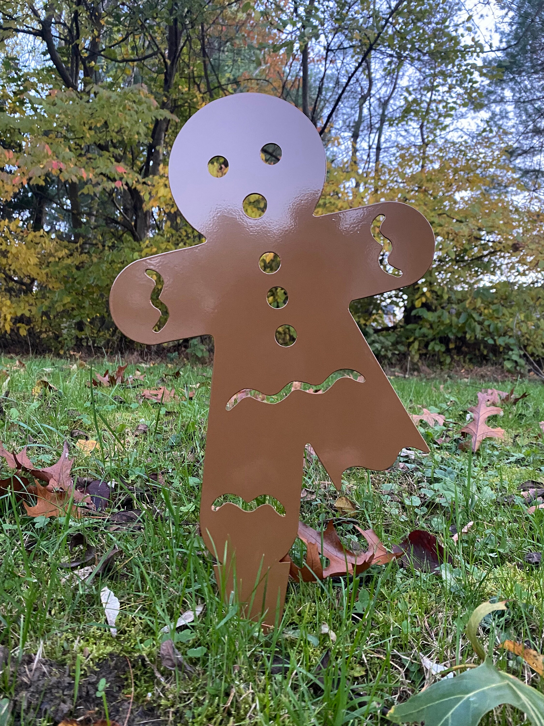 Gingerbread People Metal Yard Stakes Gingerbread - Etsy