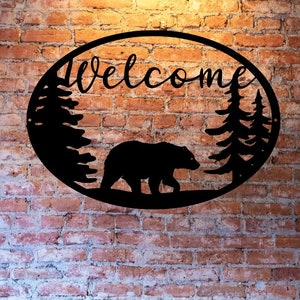 Wilderness Welcome Sign | House Number Sign | Metal | Customizable ...