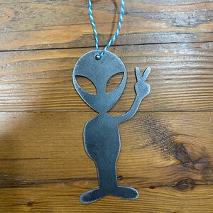 Alien Ornament, Metal Art, Christmas Ornaments, Holiday Gift - Etsy