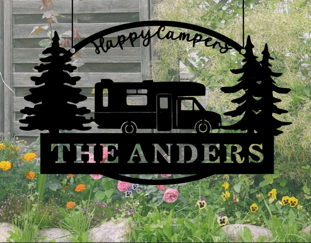 Camping Sign | Metal Haning Camp Sign | Family Camp Sign | Wall Art ...