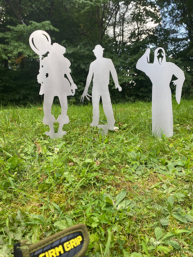 Halloween Metal Yard Stakes Shadow Caster Horror Movies - Etsy