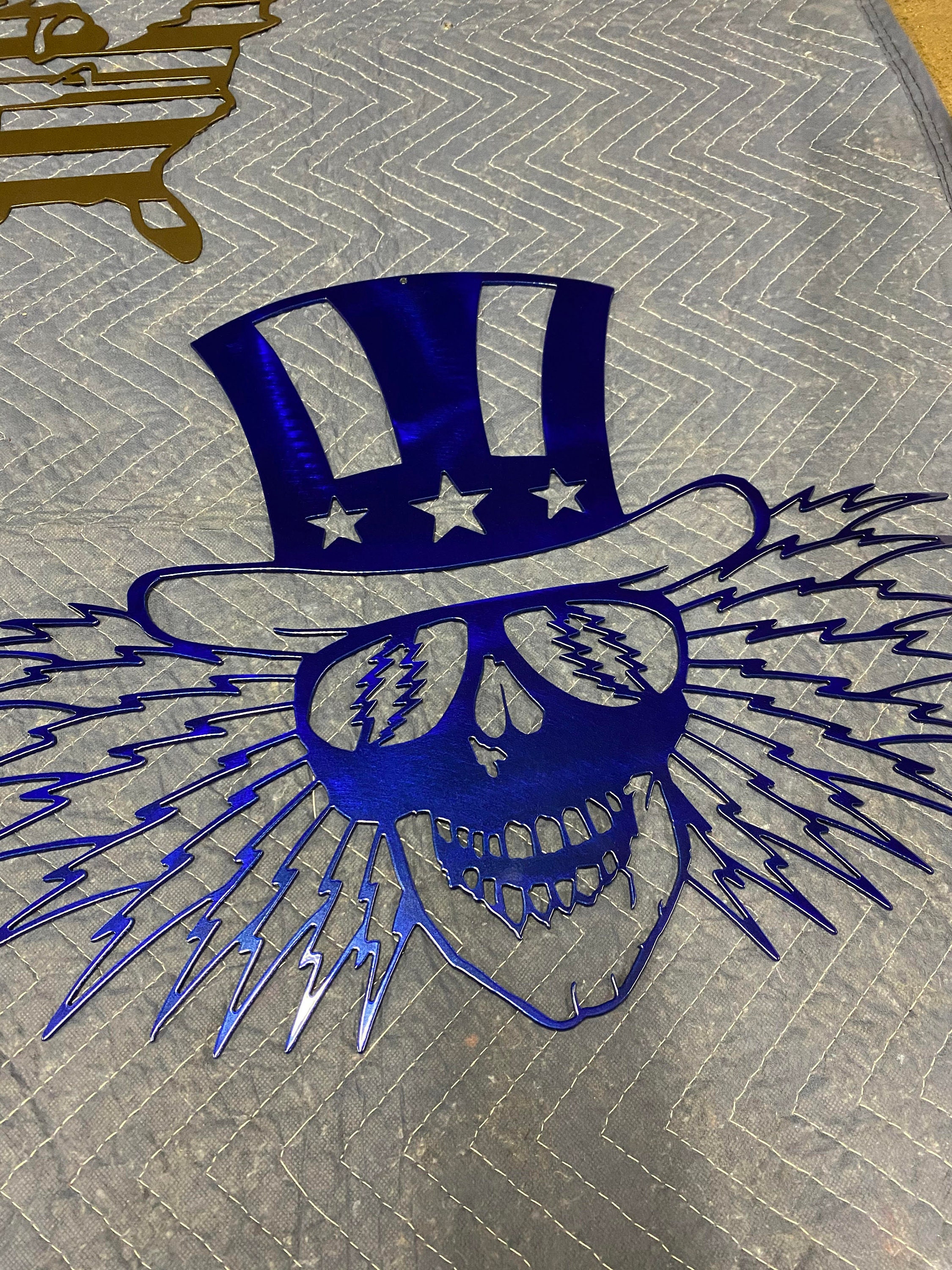 Metal Grateful Dead Uncle Sam, Dead Head, Metal Wall Art, Dead Head Art ...