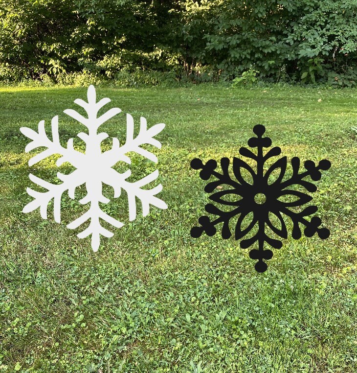 Metal Snowflake Yard Stake | Winter Decor | Garden Art | Yard Art ...