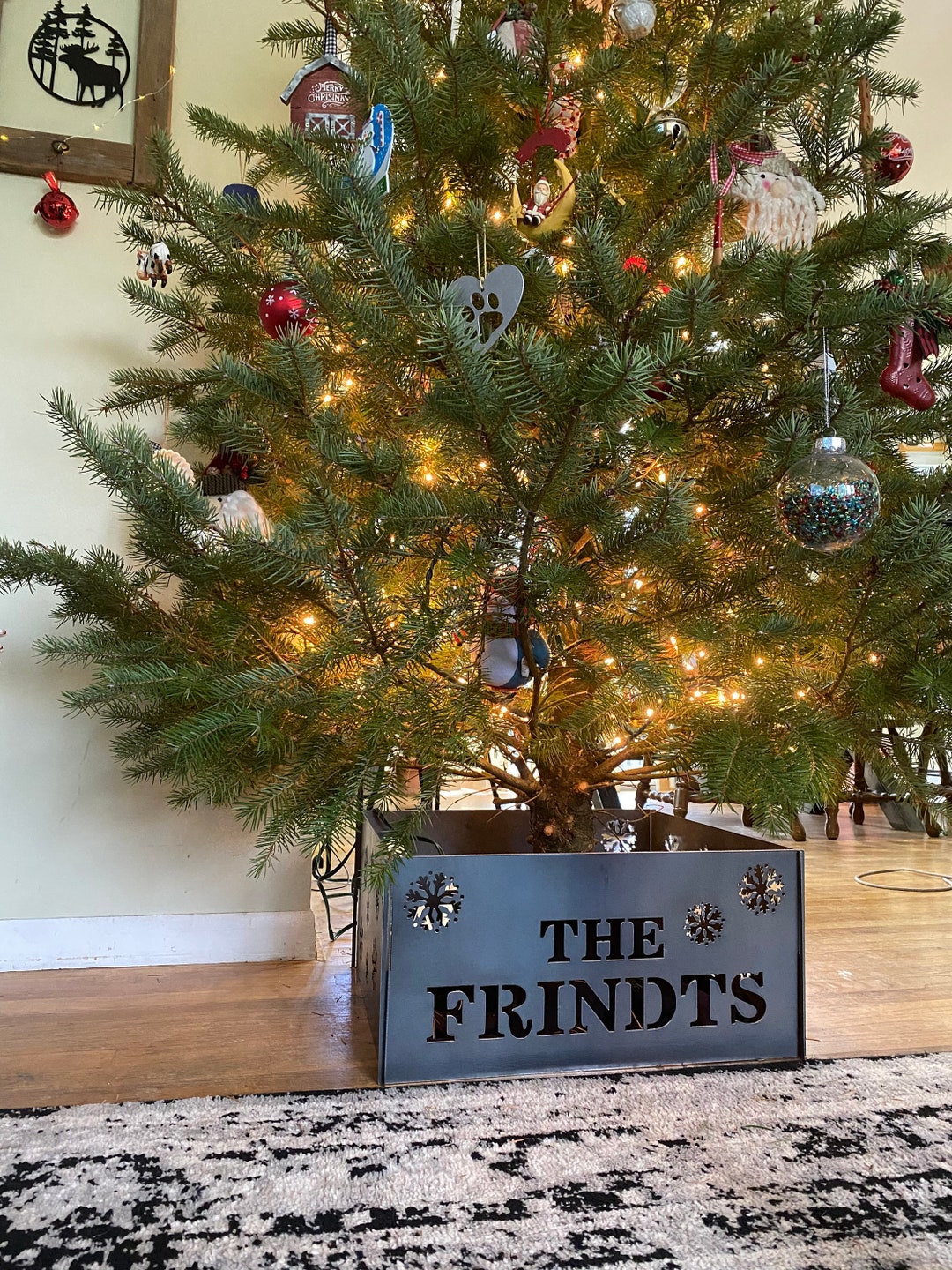 Christmas Tree Box Metal Box Tree Skirt Metal Tree Box Tree Stand ...