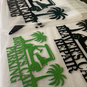 Custom Metal Golf Cart Sign | Parking Sign | Personalized Sign | - Etsy