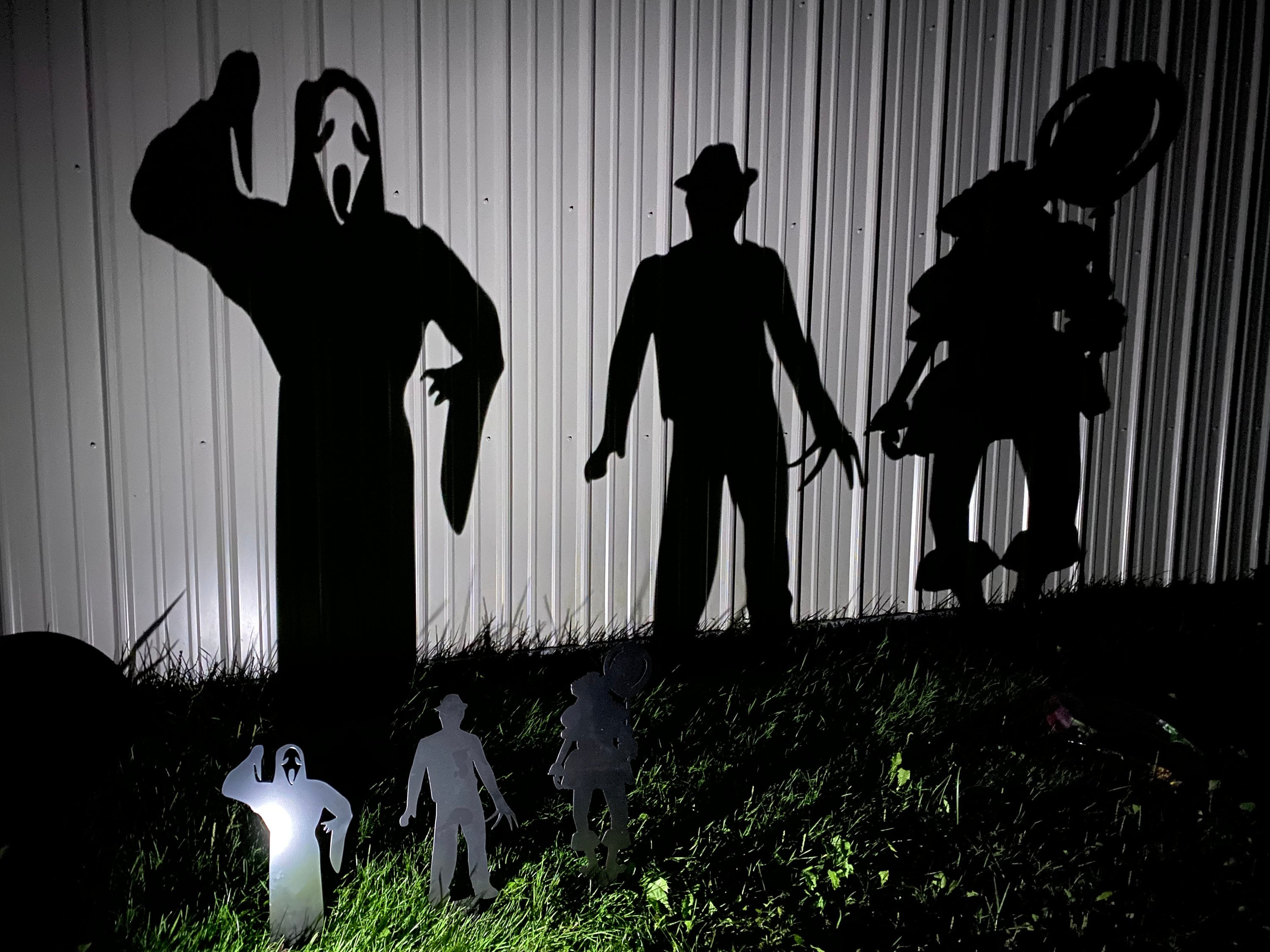 Halloween Yard Stakes Shadow Caster Metal Art Halloween - Etsy