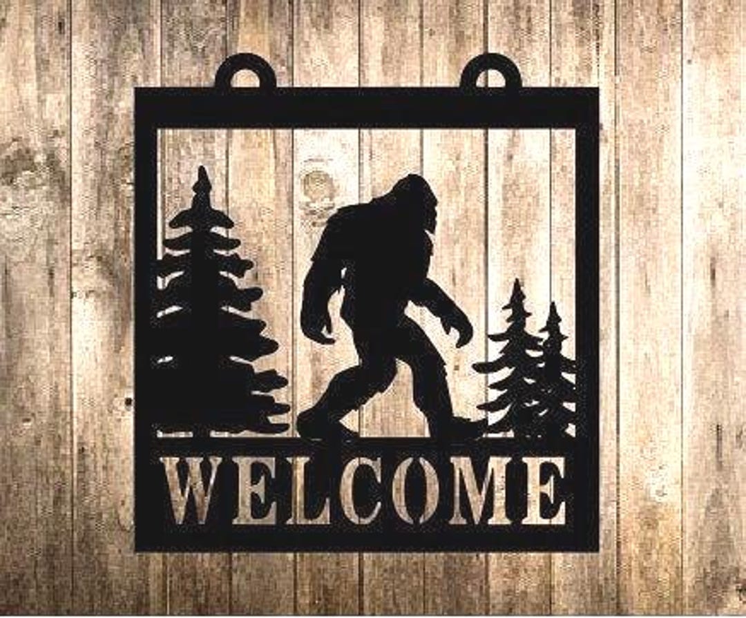 Big Foot House Number Sign | Metal House Number Sign | Bigfoot ...