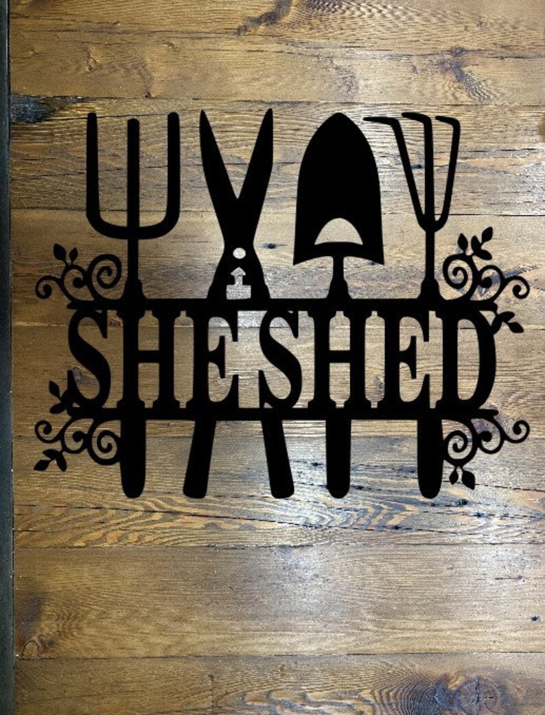 She Shed, Metal Sign, Garden Sign, Welcome, Rustic, Farmhouse, She Shed ...