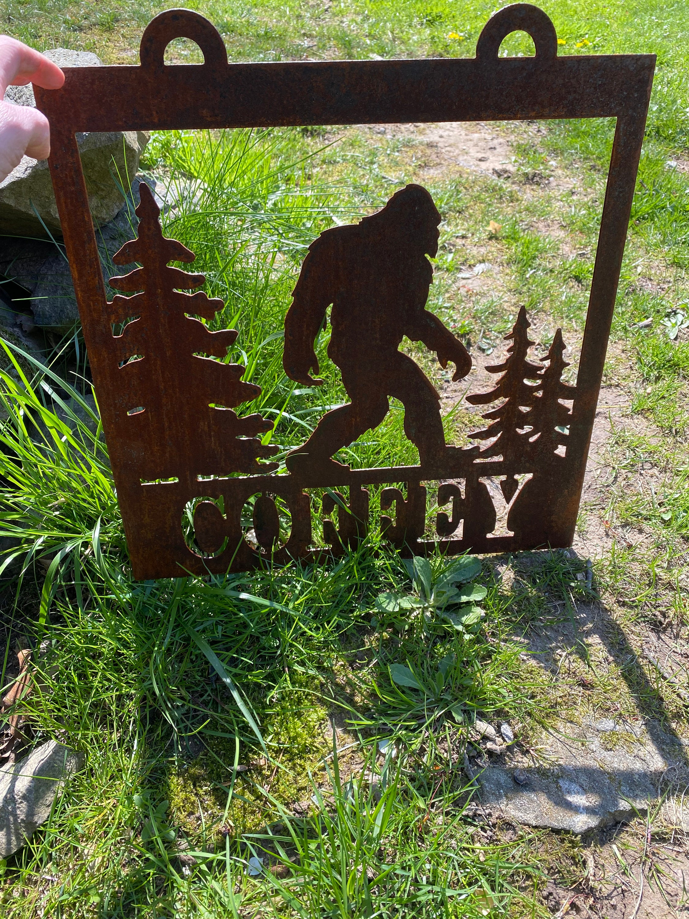 Big Foot House Number Sign | Metal House Number Sign | Bigfoot ...