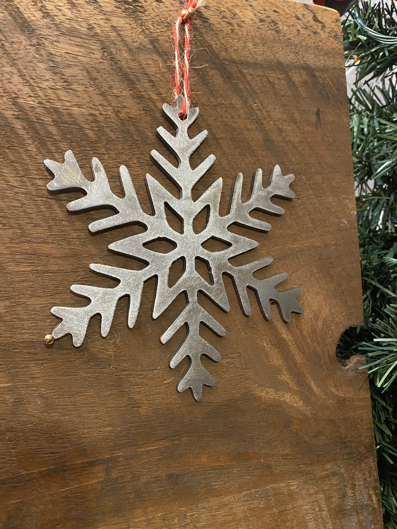 Metal Snowflakes, Set of 2, Snowflake Ornaments, Porch Decor, Large ...