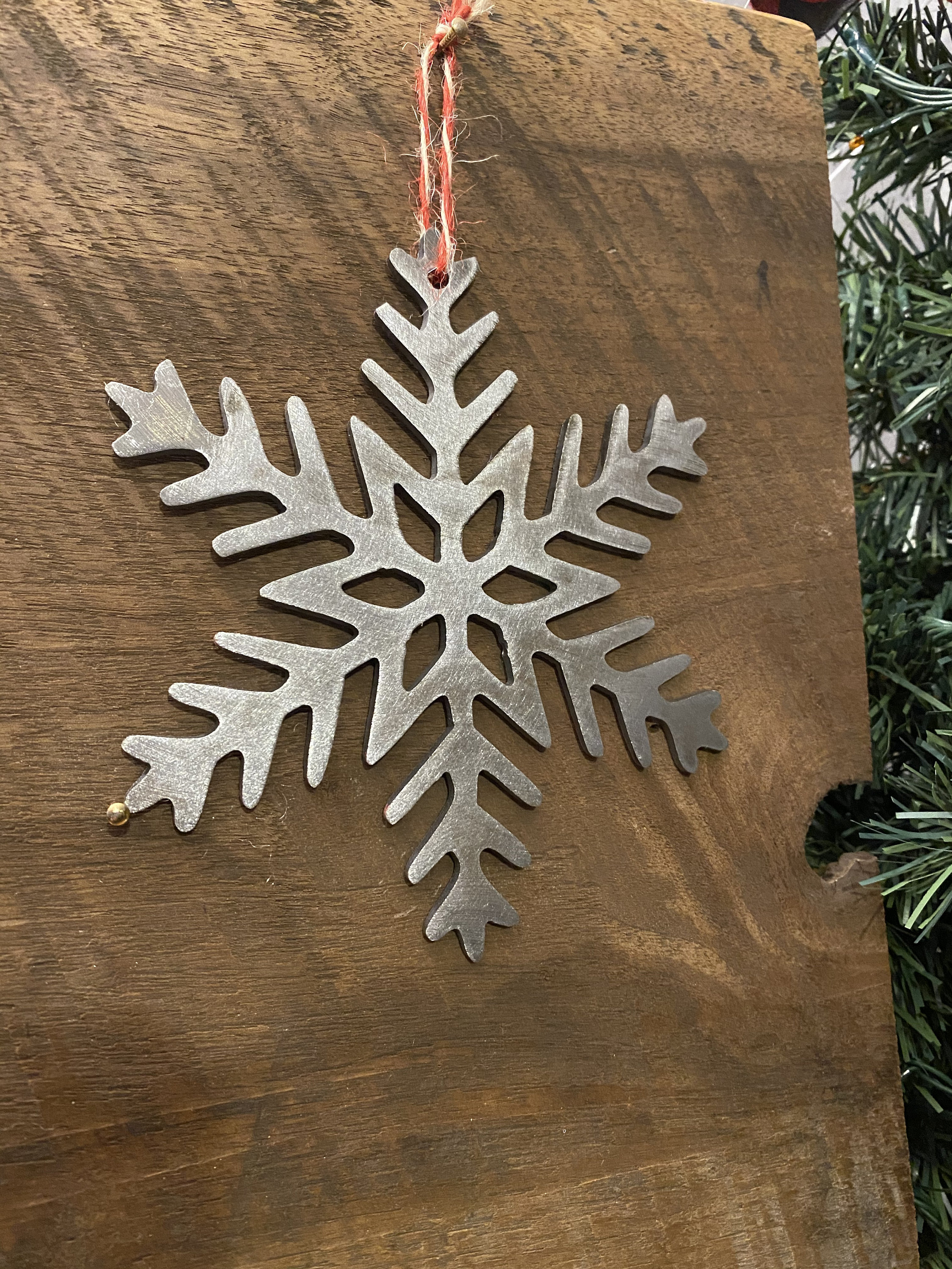 Metal Snowflakes, Set of 2, Snowflake Ornaments, Porch Decor, Large ...
