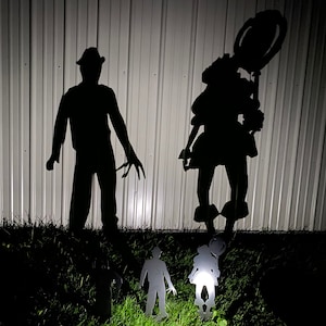 Halloween Metal Yard Stakes: Shadow Caster Spooky Decor - Etsy