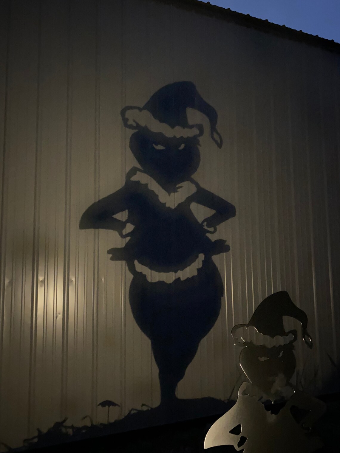 Grinch Metal Yard Stake, Shadow Casters, Christmas Decor, Outdoor ...