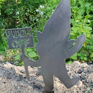 Rude Gnome Garden Stake, Fuck Off, Funny Gnome, Gag Gift, Gift Idea ...