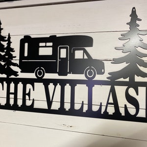 Family Camp Sign | Camper Sign | Metal RV Sign | Hanging Sign | Ground ...
