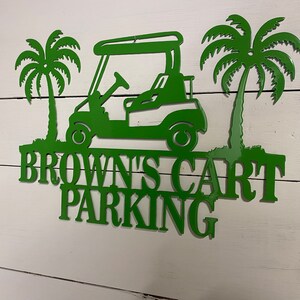 Custom Metal Golf Cart Sign | Parking Sign | Personalized Sign | - Etsy