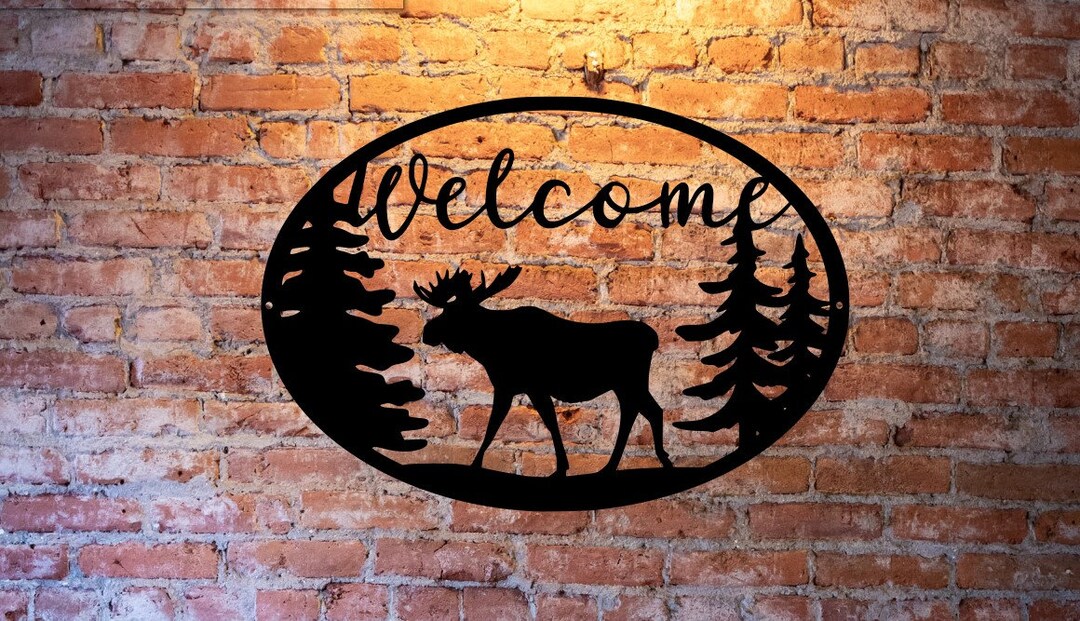 Wilderness Welcome Sign | House Number Sign | Metal | Customizable ...
