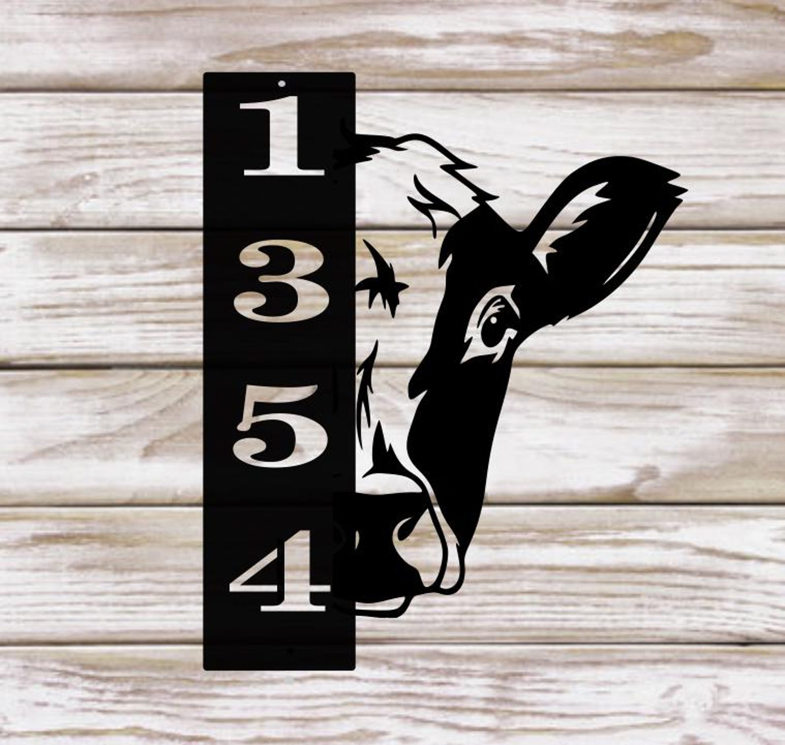 Cow Address Sign | Welcome Sign | Address Plaque | House Number Sign ...