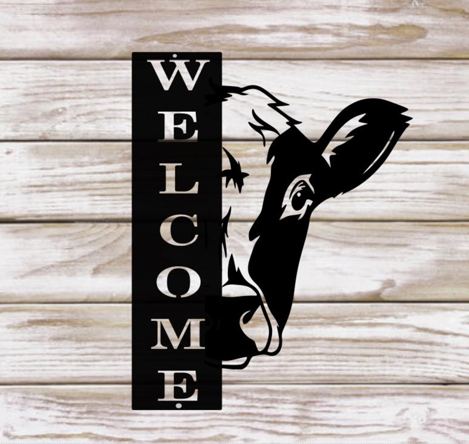 Cow Address Sign | Welcome Sign | Address Plaque | House Number Sign ...