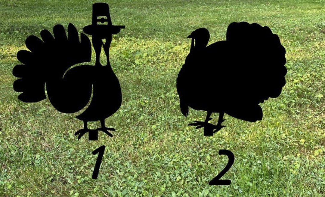 Turkey Yard Stakes, Metal Art, Thanksgiving Decor, Fall, Home & Living ...